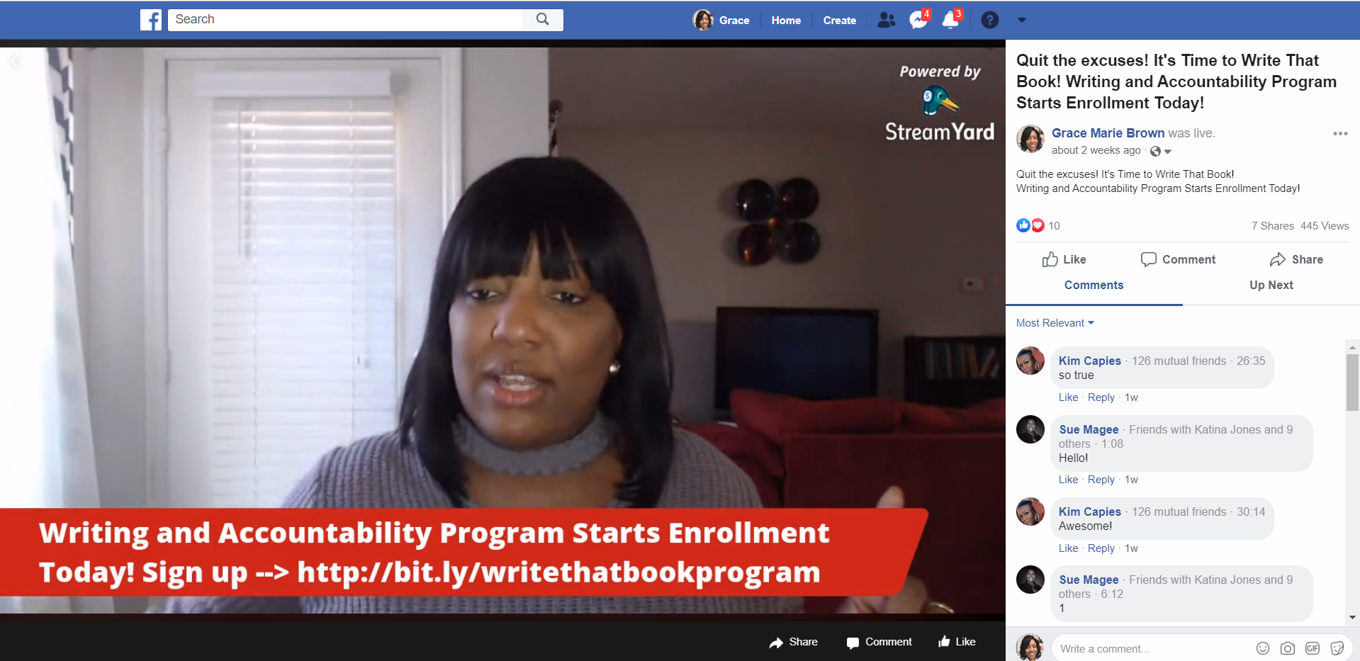 Facebook Livestream Script