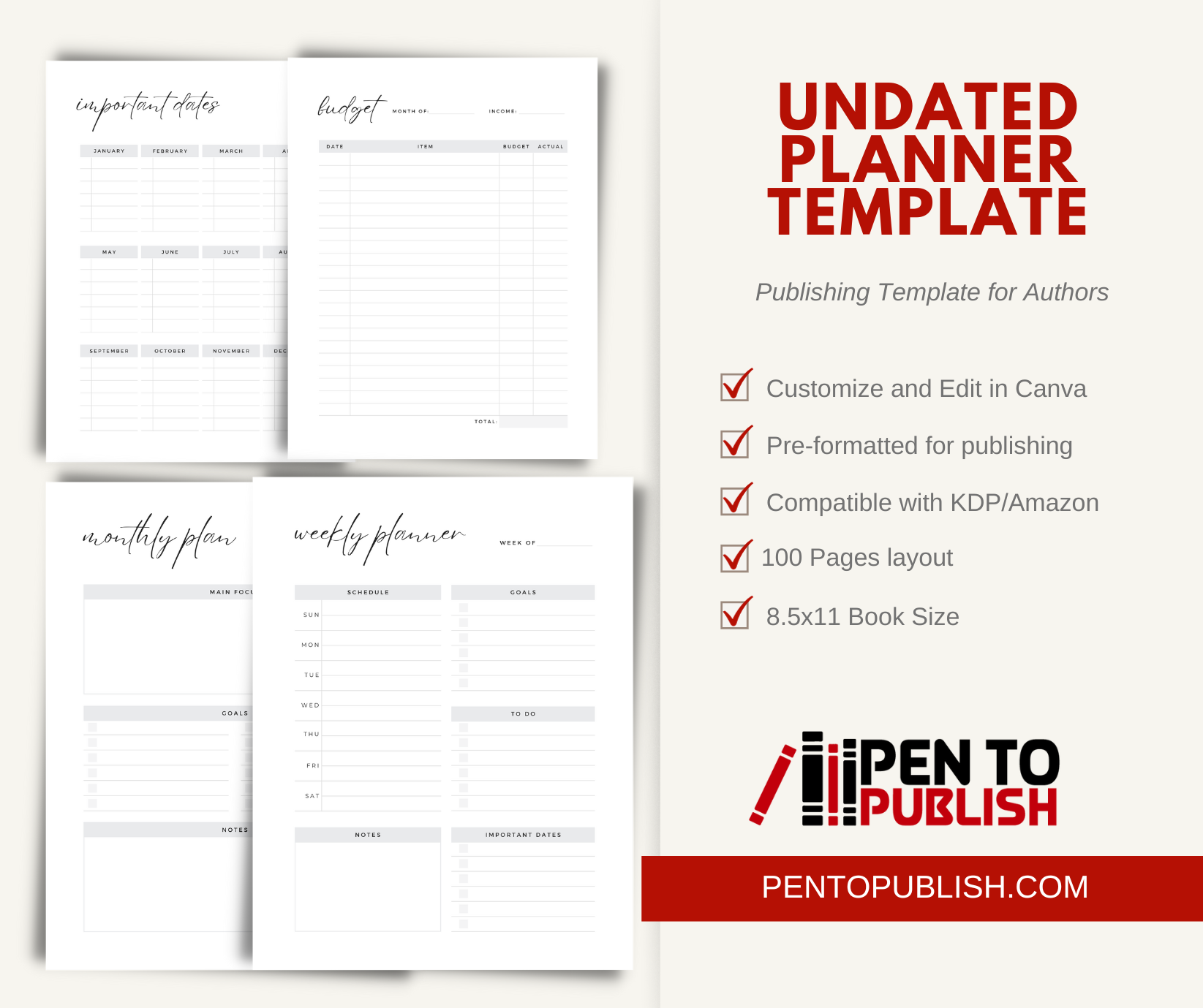 Mix and Match Planner Template